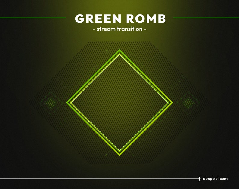 Overgang scifi-stream groen Romb | OBS-stinger - Etsy Nederland