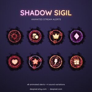 Shadow Sigil Animated Stream Alerts | Twitch, Streamlabs ...