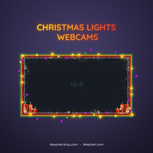 Christmas Lights Animated Stream Webcam | Animated Twitch Stream ...