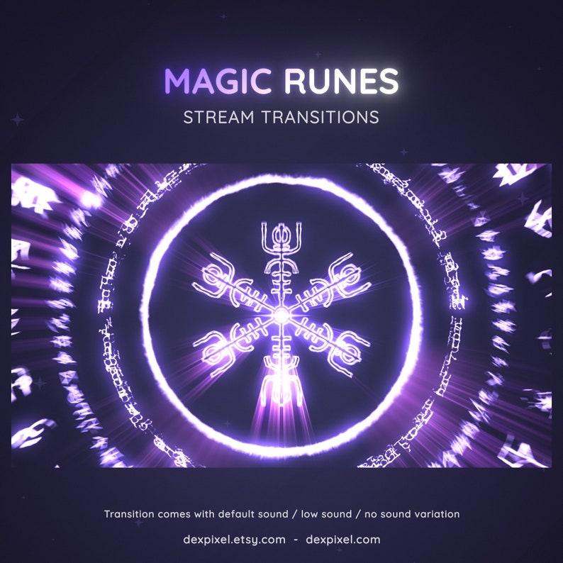 Purple Magic Rune Viking Seal Stream Transition | Magic Seal Stream ...