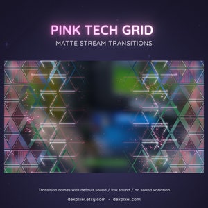 Glitch Pink Grid Tech Stream Transition Glitchy Futuristic and Edgy ...