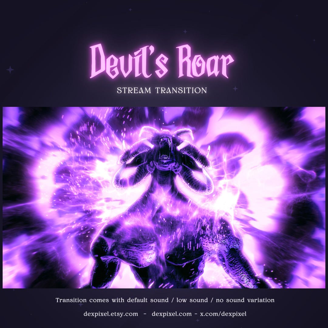 Devil's Roar Scary Purple Stream Switch Transition | Halloween Scary Horror Transition OBS ...