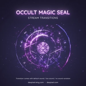 Purple Occult Seal Magic Symbols Stream Transition | Magic Witch Stream ...