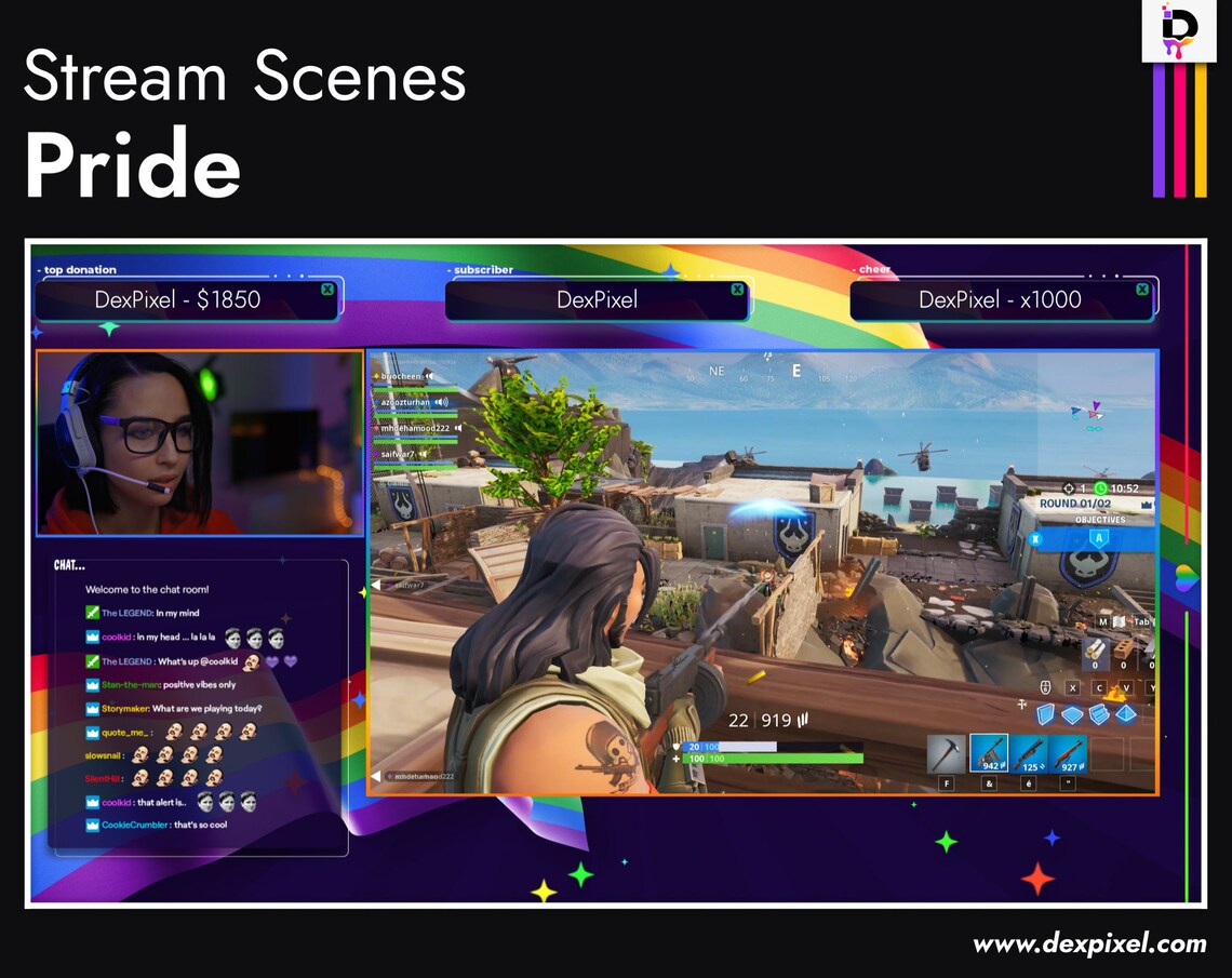 Pride Rainbow Colors Twitch Stream Scenes. Twitch Animated - Etsy