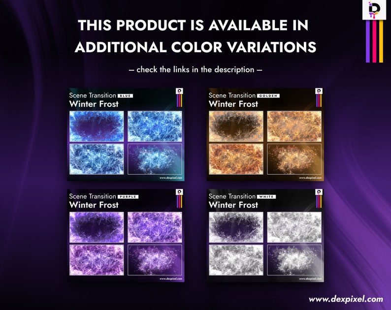 Winter Frost Blue Stream Twitch Transition Winter Holidays - Etsy