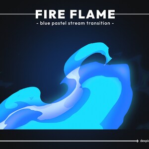 Fire Flame Cast Pastel Blue Cartoon Transition Colorful - Etsy