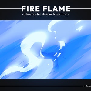 Fire Flame Cast Pastel Blue Cartoon Transition Colorful - Etsy