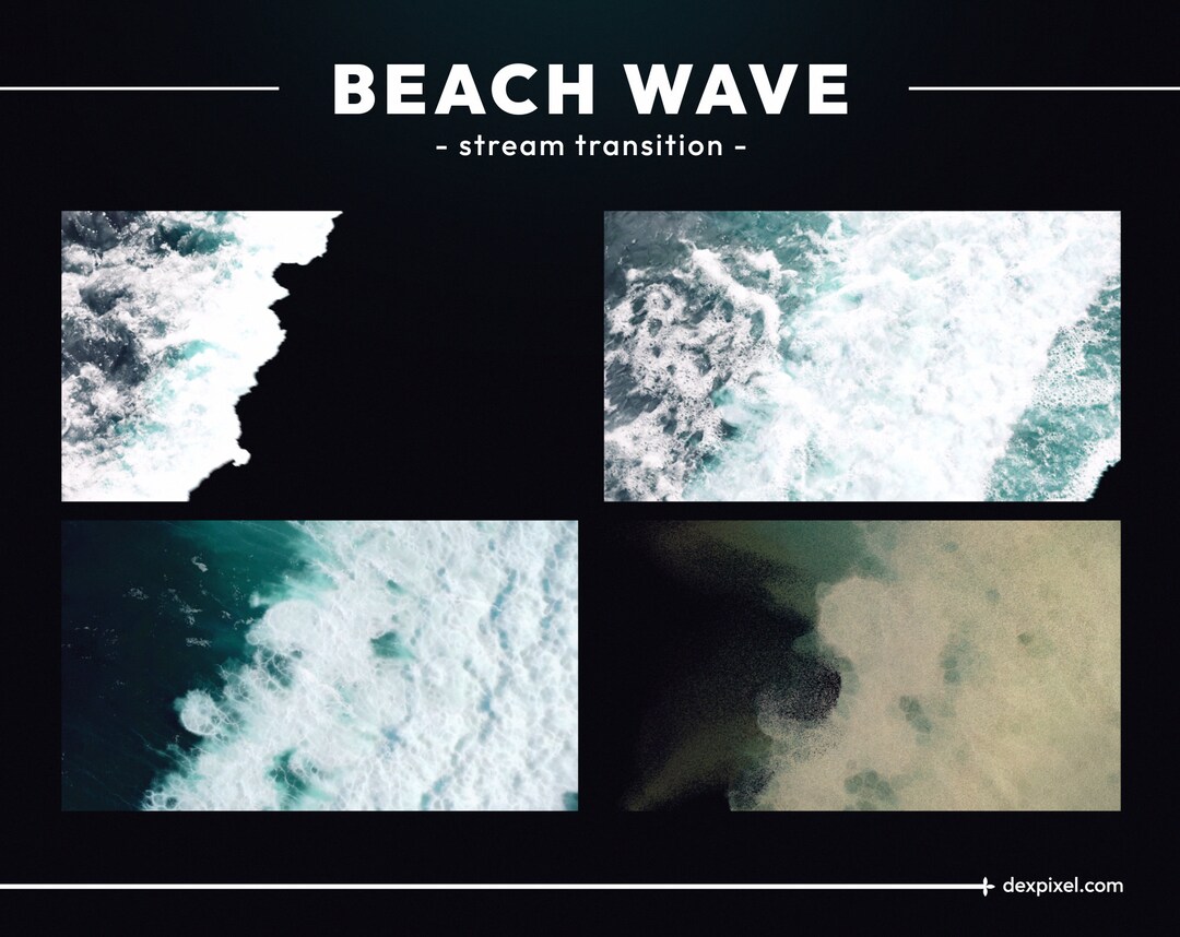 Beach Wave Summer Stream Transition. Summer Ocean Waves and Sand ...