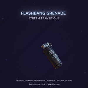 Grenade Flashbang Video Game Stream Transition | Shooter FPS Stream Transition | Twitch Vtuber ...