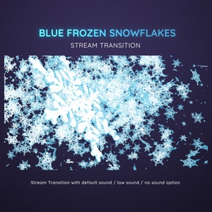 Blue Frozen Snowflakes Twitch Transition | Winter Holidays Stream ...
