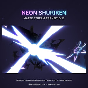 Neon Pink and Blue Shuriken Ninja Matte Stream Transition | Anime ...