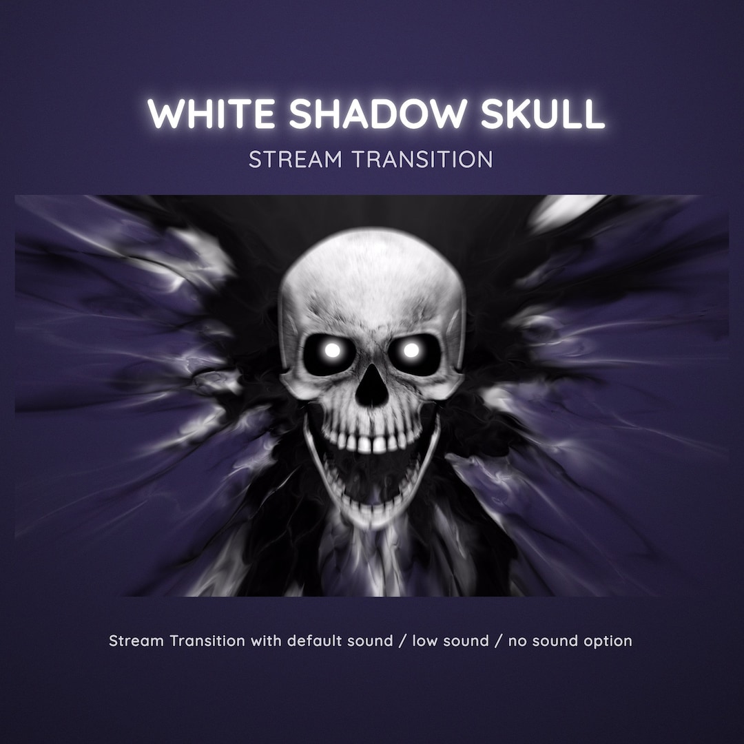 White Shadow Skull Stream Switch Transition | Halloween Scary Horror ...