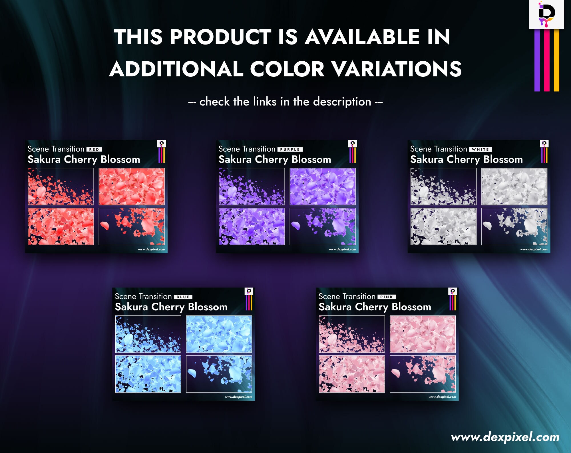 Red Sakura Cherry Blossom Transition. OBS Stinger Animated - Etsy