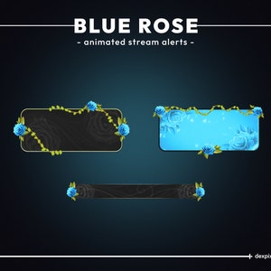 Blue Rose Animated Stream Alerts | Twitch, Youtube, Facebook - Etsy