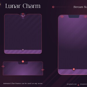 Lunar Charm Purple Redanimated Vtuber Stream Pack | Chatting and Game ...