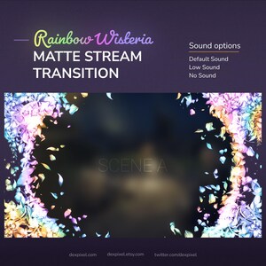 Rainbow Wisteria Matte Stream Transition – Animated OBS Stinger for ...