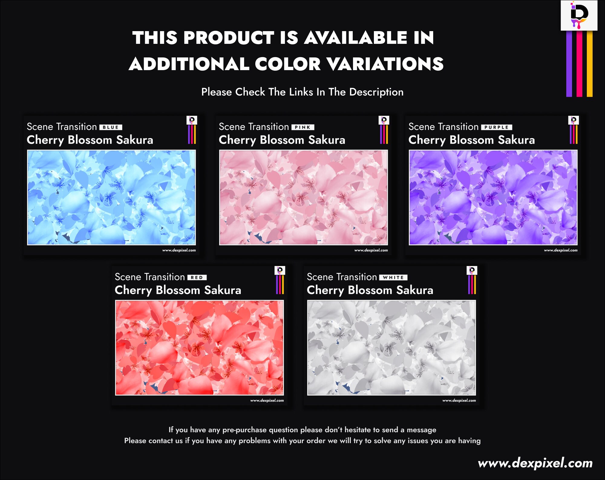 Red Sakura Cherry Blossom Transition. OBS Stinger Animated - Etsy