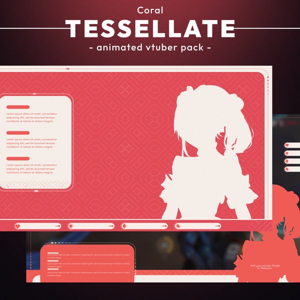 Red Vtuber Overlay - Etsy