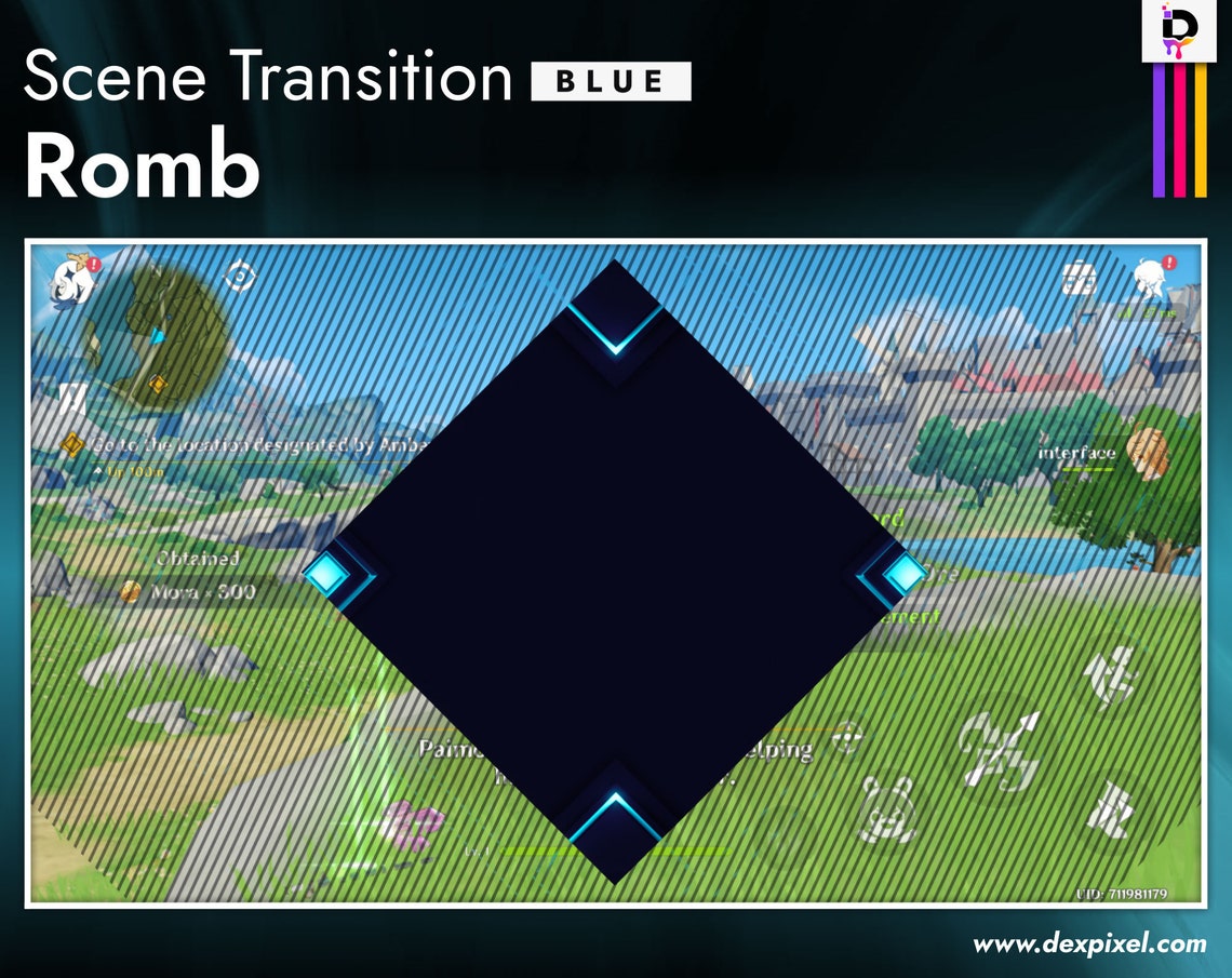 Blue Romb Sci-fi Stream Scene Transition. Blue OBS Stinger. - Etsy