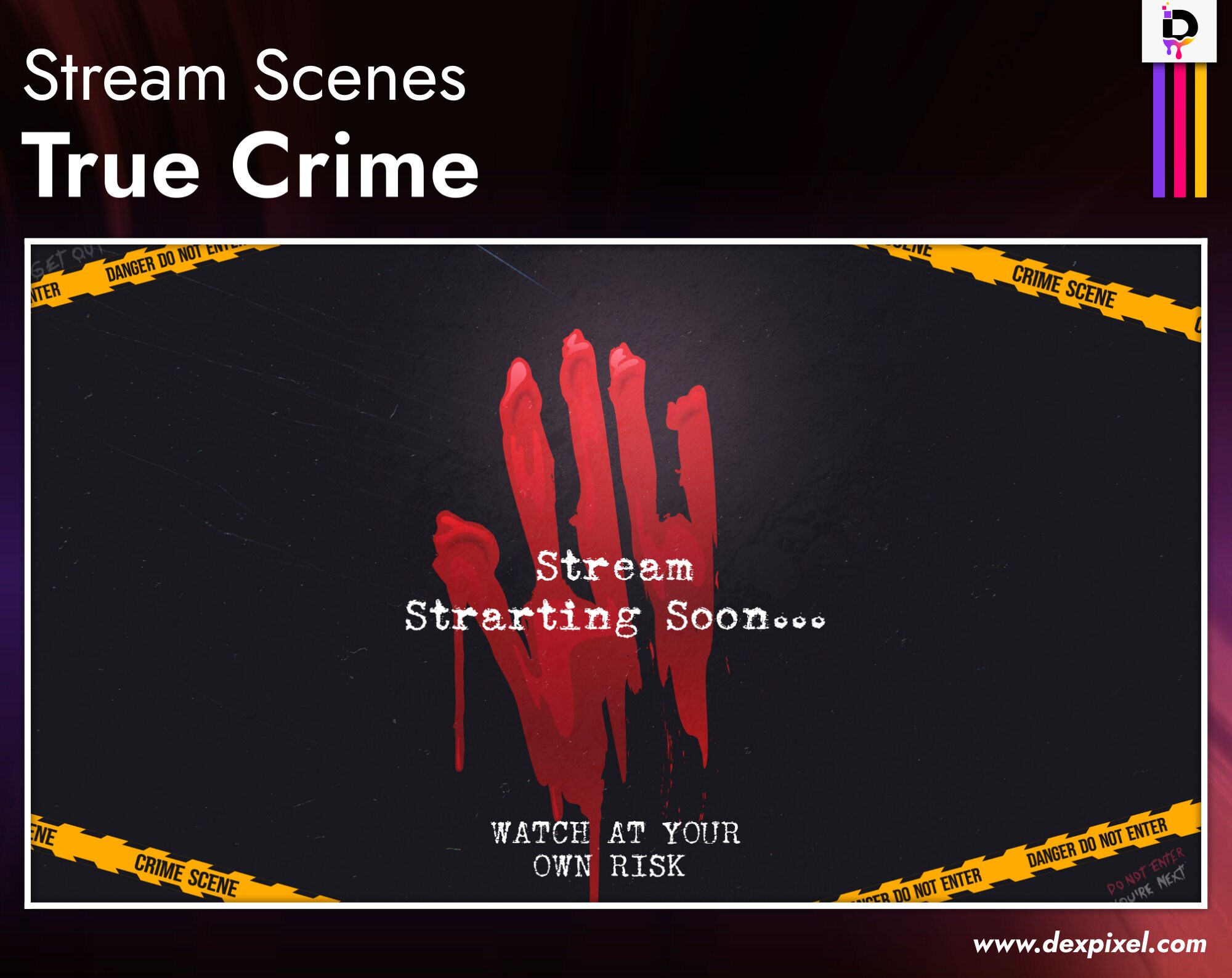 True Crime Stream Scenes. Twitch Overlays Crime Forensic - Etsy Australia