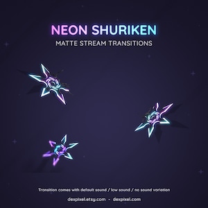 Neon Pink and Blue Shuriken Ninja Matte Stream Transition | Anime ...