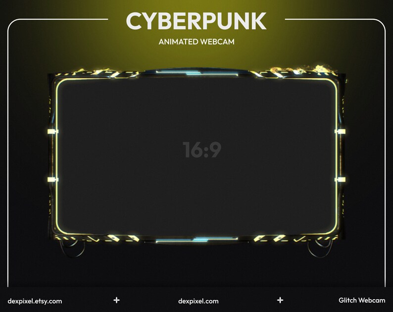 Cyberpunk Animated Stream Webcam Border | Glitch Neon Frame - Etsy ...