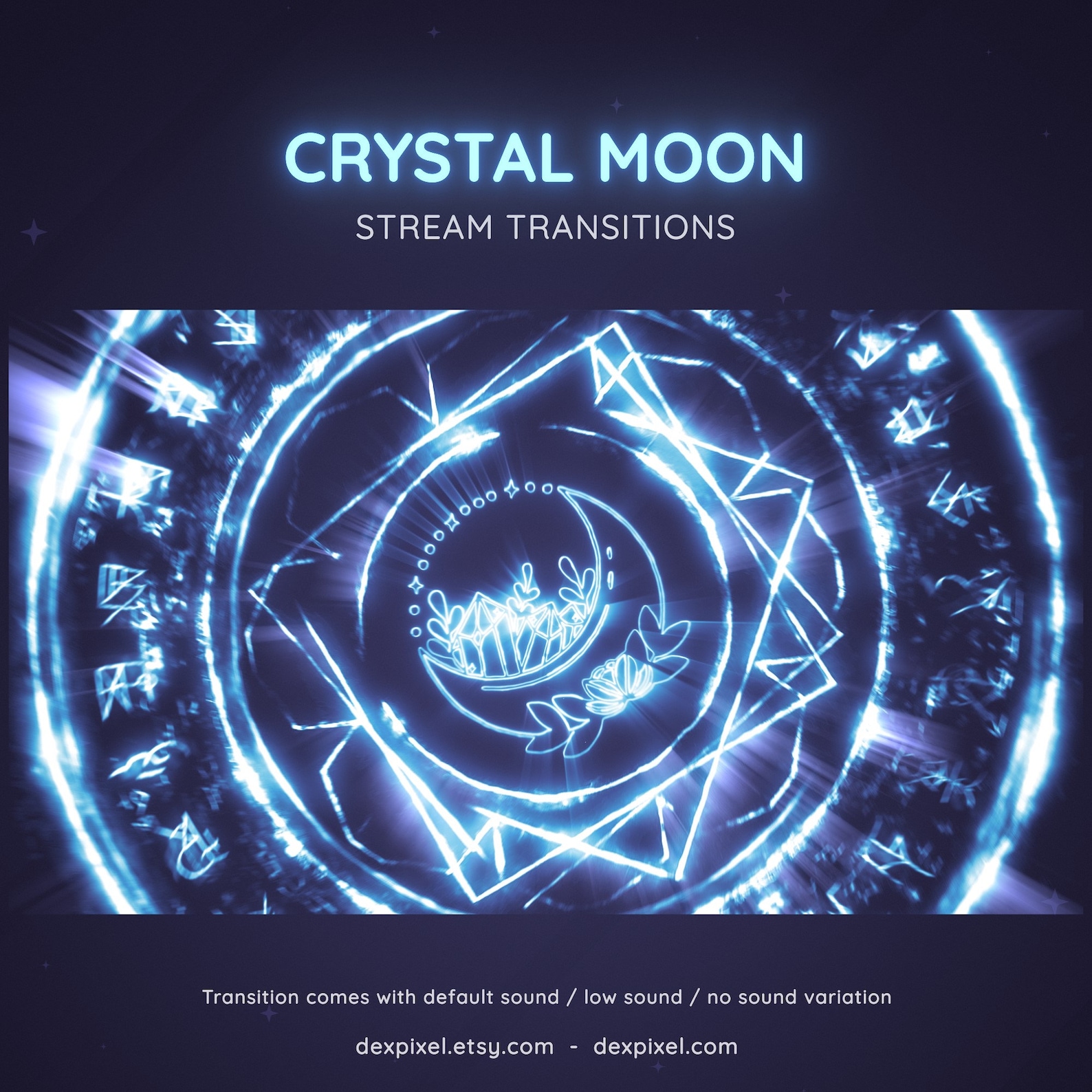 Blue Crystal Moon Stream Transition Magic Seal Stream Transition ...