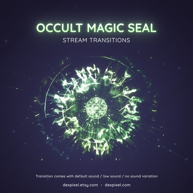 Occult Magic Seal Stream Transition | Green Symbols (animated) - Etsy