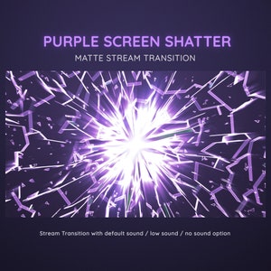 Purple Screen Shatter Matte Stream Transition | Screen Breaking Effect ...