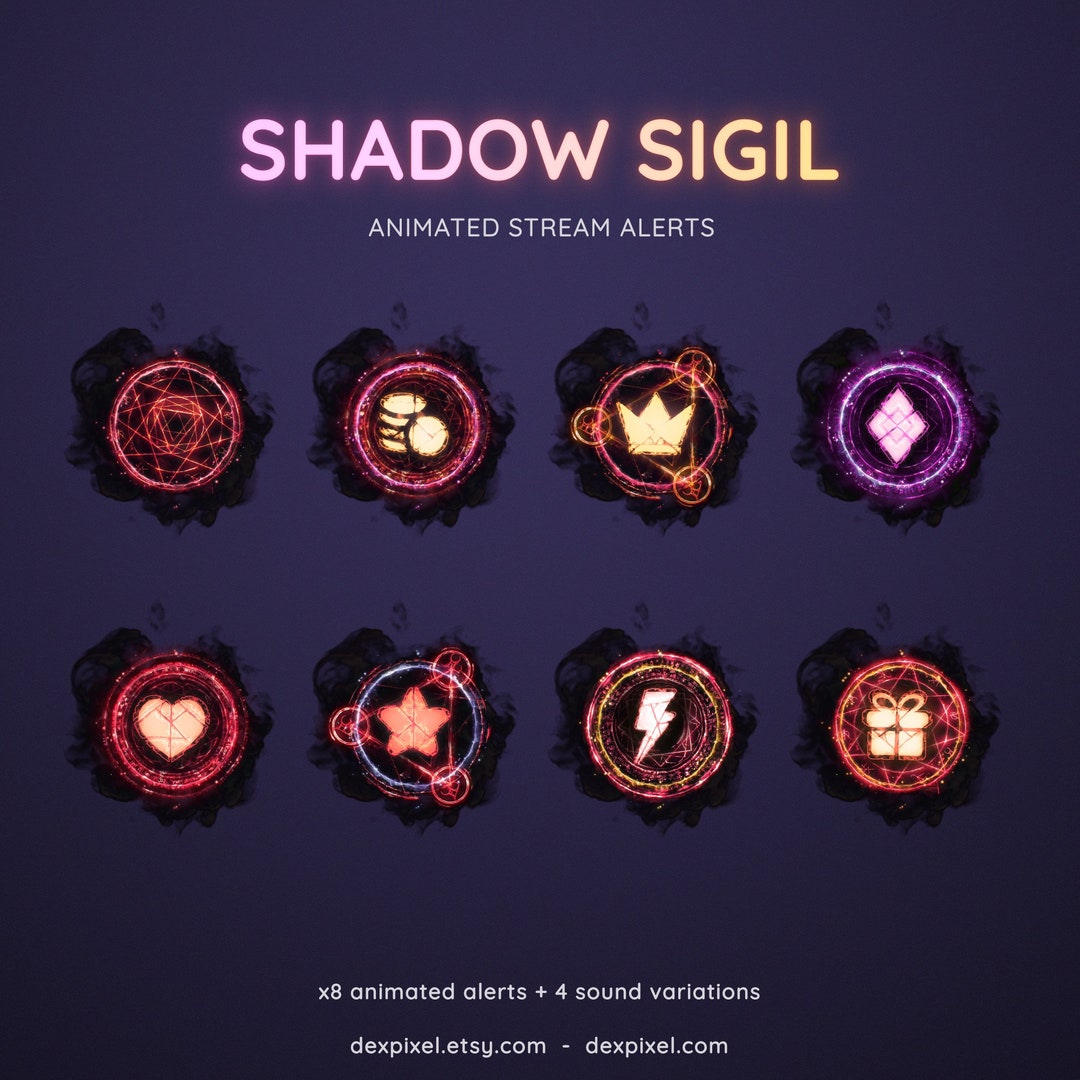 Shadow Magic Sigil Rune Signs Animated Stream Alerts | X8 Magical ...
