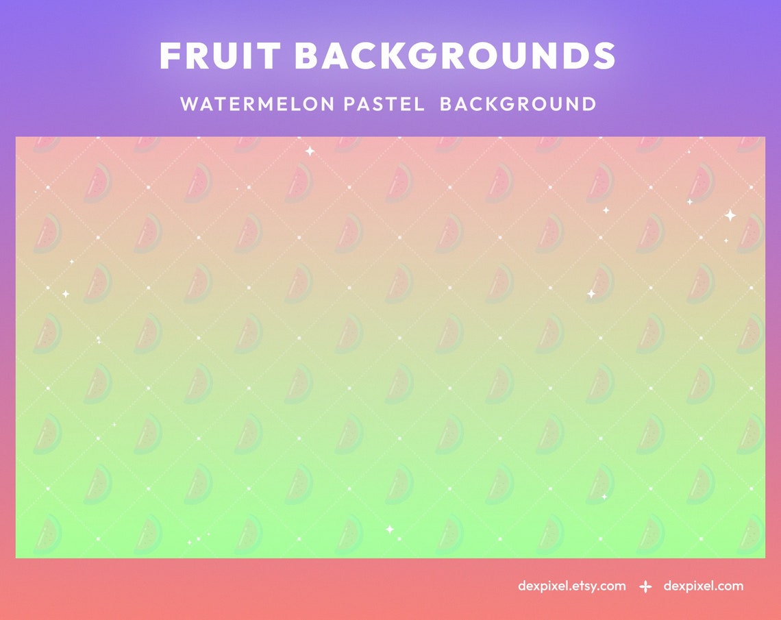 Animated Fruit Backgrounds Vtuber Stream Backgrounds | Pastel Animated ...
