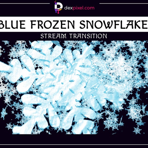 Blue Frozen Snowflakes Twitch Transition Winter Holidays - Etsy
