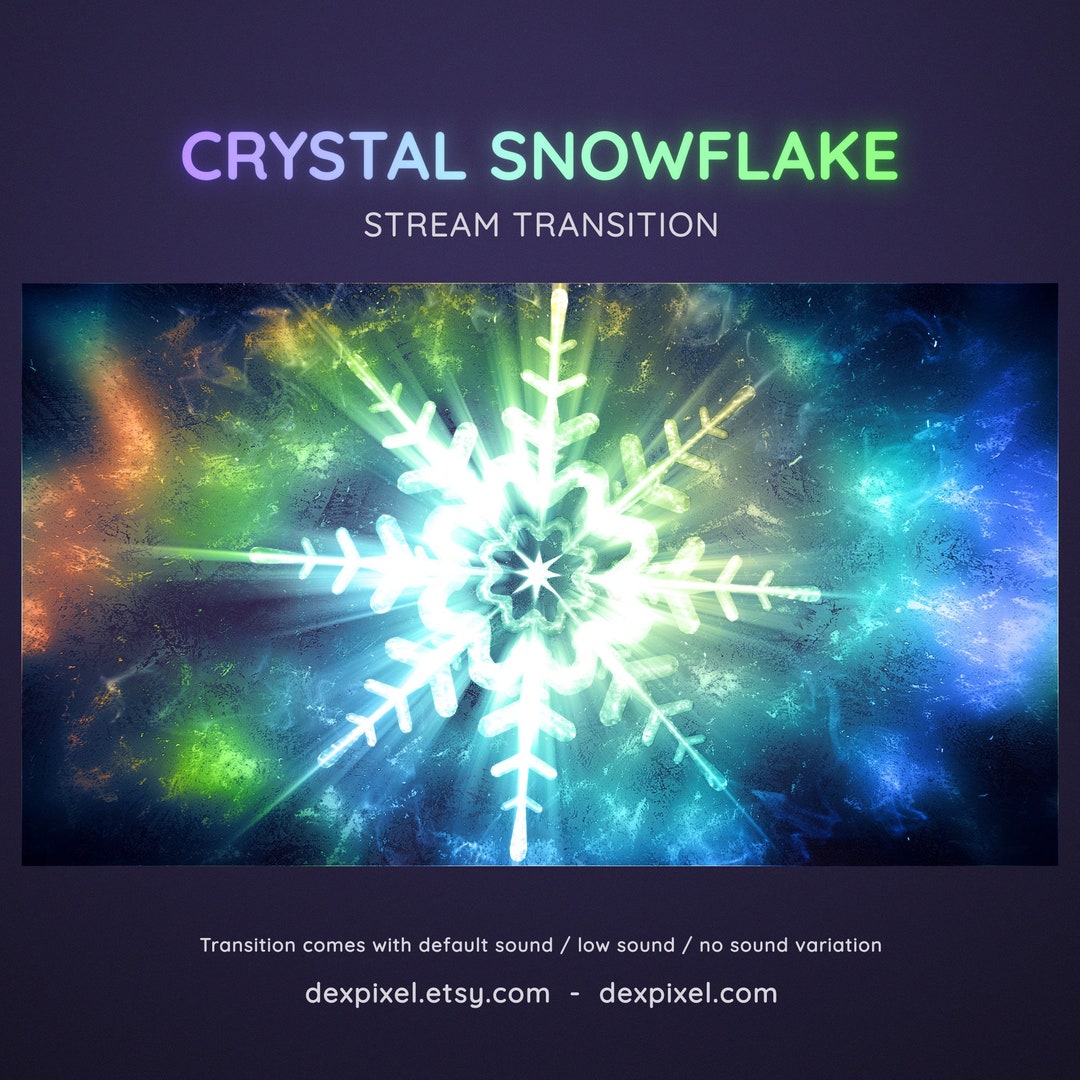 Rainbow Crystal Snowflake Transition Frosty Icy Winter Holidays Stream ...