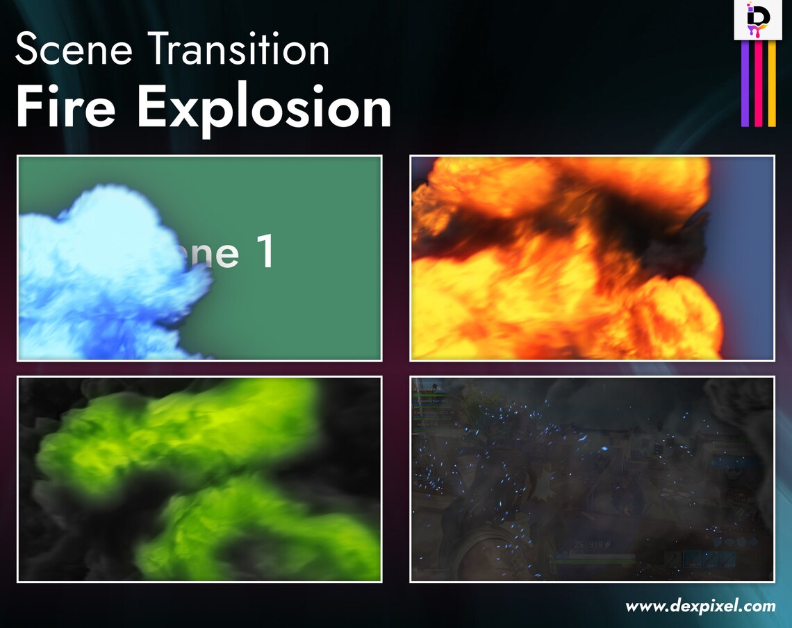 Fire and Smoke Explosion Stream Twitch Transition Smoke - Etsy