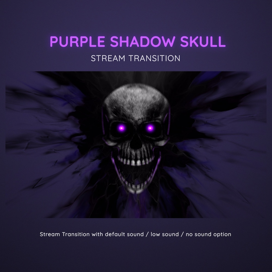 Purple Shadow Skull Stream Switch Transition | Halloween Scary Horror ...