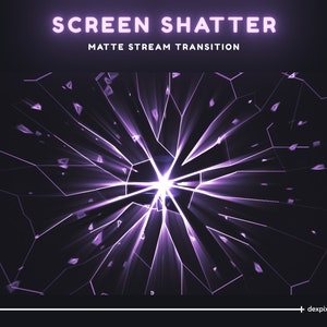 Purple Screen Shatter Matte Stream Transition Screen - Etsy