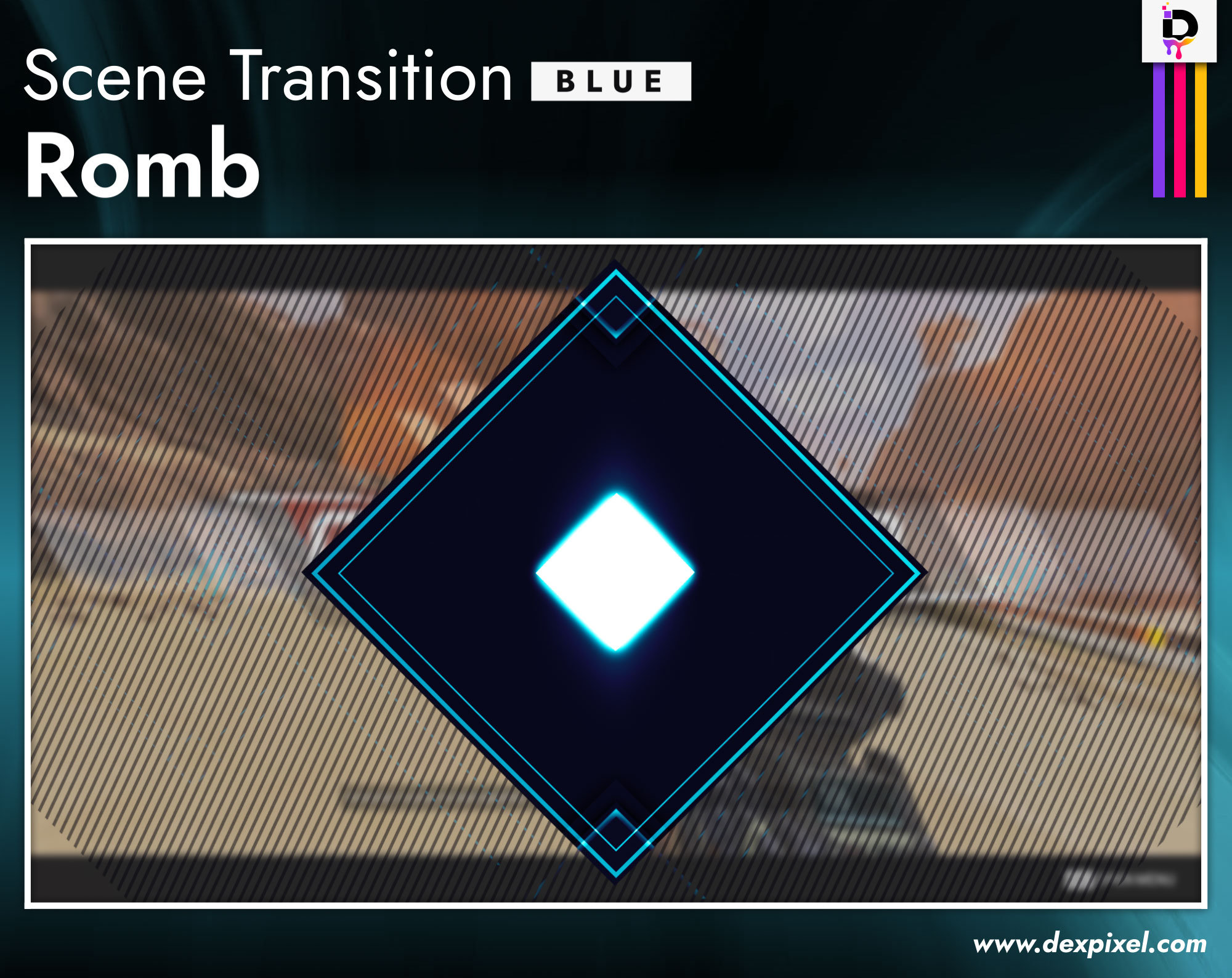 Blue Romb Sci-fi Stream Scene Transition. Blue OBS Stinger. - Etsy