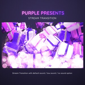 Purple Christmas Gifts Twitch Transition | Birthday Presents Stream ...