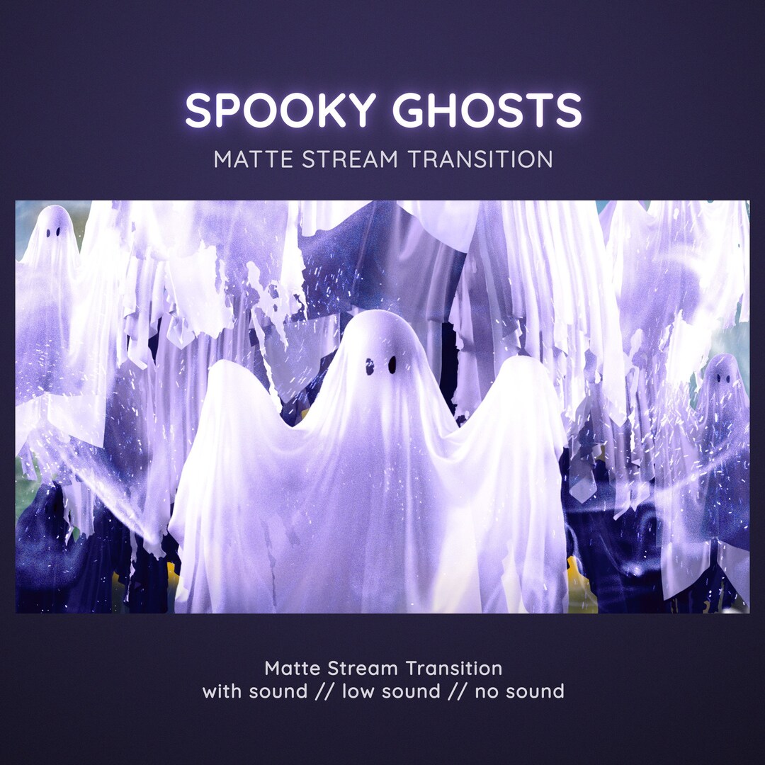 Spooky Ghosts Purple | Spirit Horror Matte Stream Transition ...