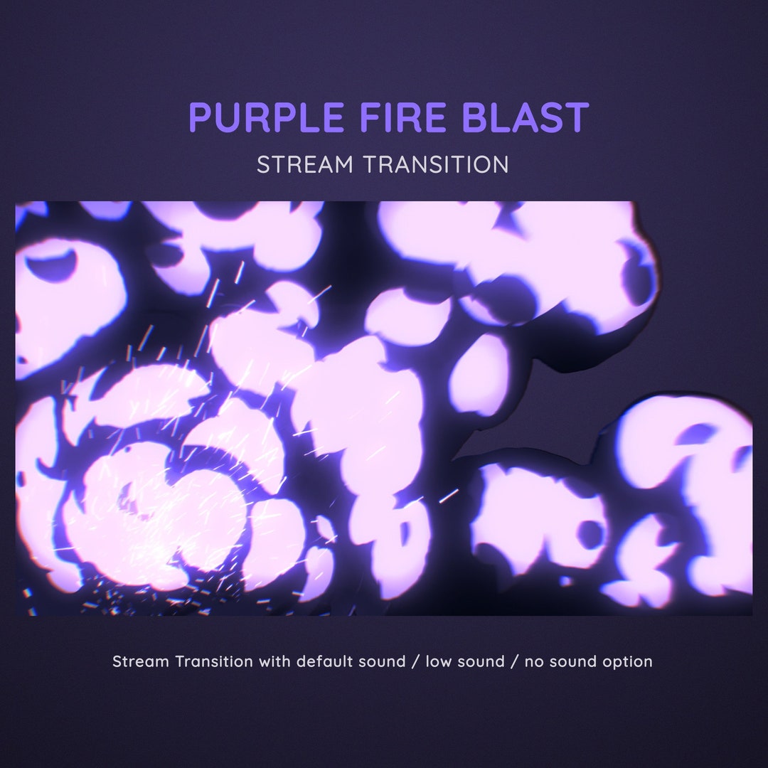 Purple Fire Flame Blast Smoke Cartoon Transition | Colorful Stream ...