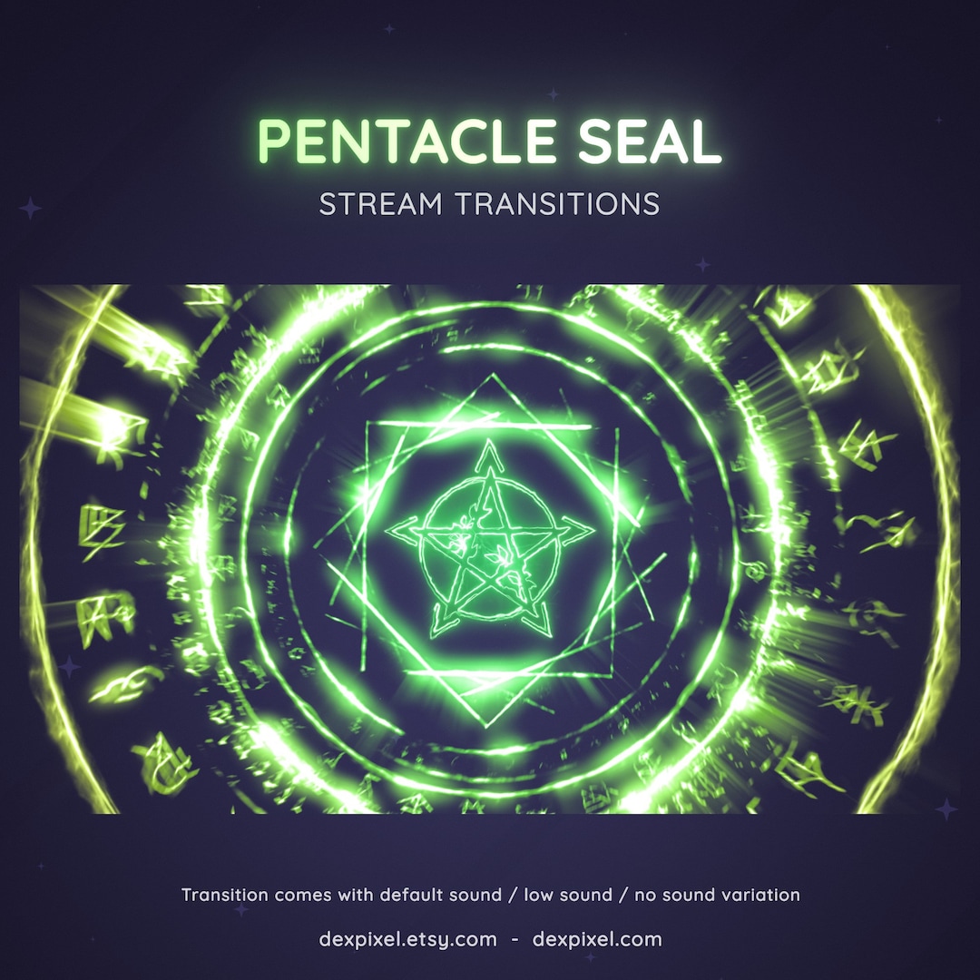 Green Pentacle Seal Magic Symbols Stream Transition | Magic Witch ...