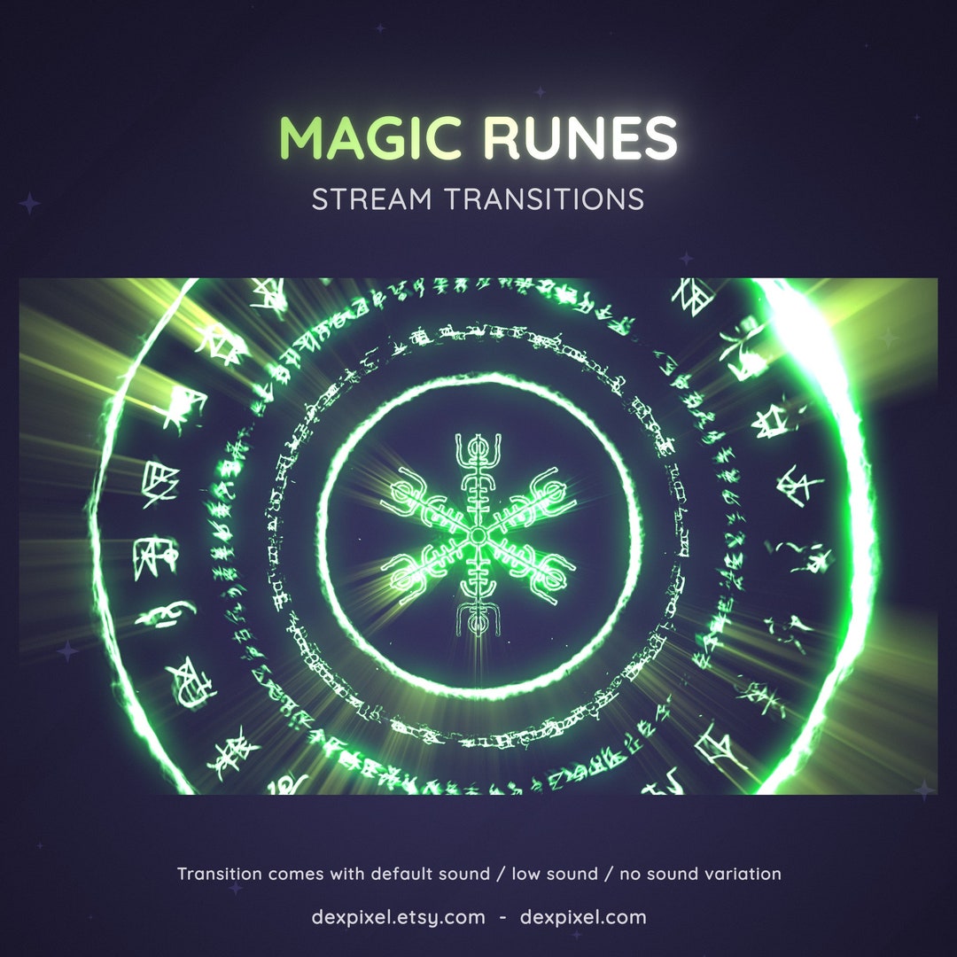 Green Magic Rune Viking Seal Stream Transition | Animated Stinger - Etsy