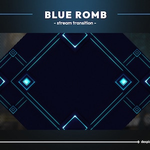 Blue Romb Sci-fi Stream Scene Transition | Blue OBS Stinger | Abstract ...