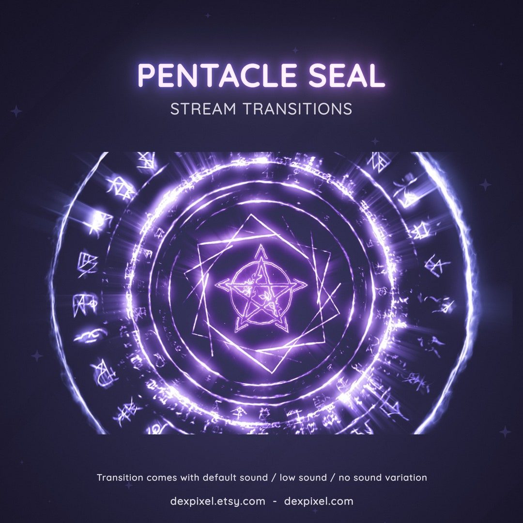 Purple Pentacle Seal Magic Symbols Stream Transition | Magic Witch ...