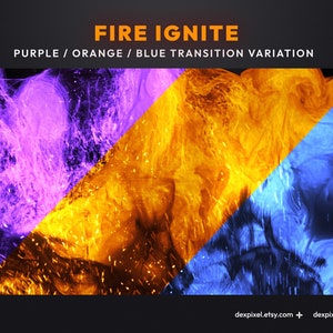 Fire Ignite Realistic Fire Burst Transition | X3 Colorful Stream ...