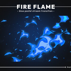 Fire Flame Cast Pastel Blue Cartoon Transition Colorful - Etsy