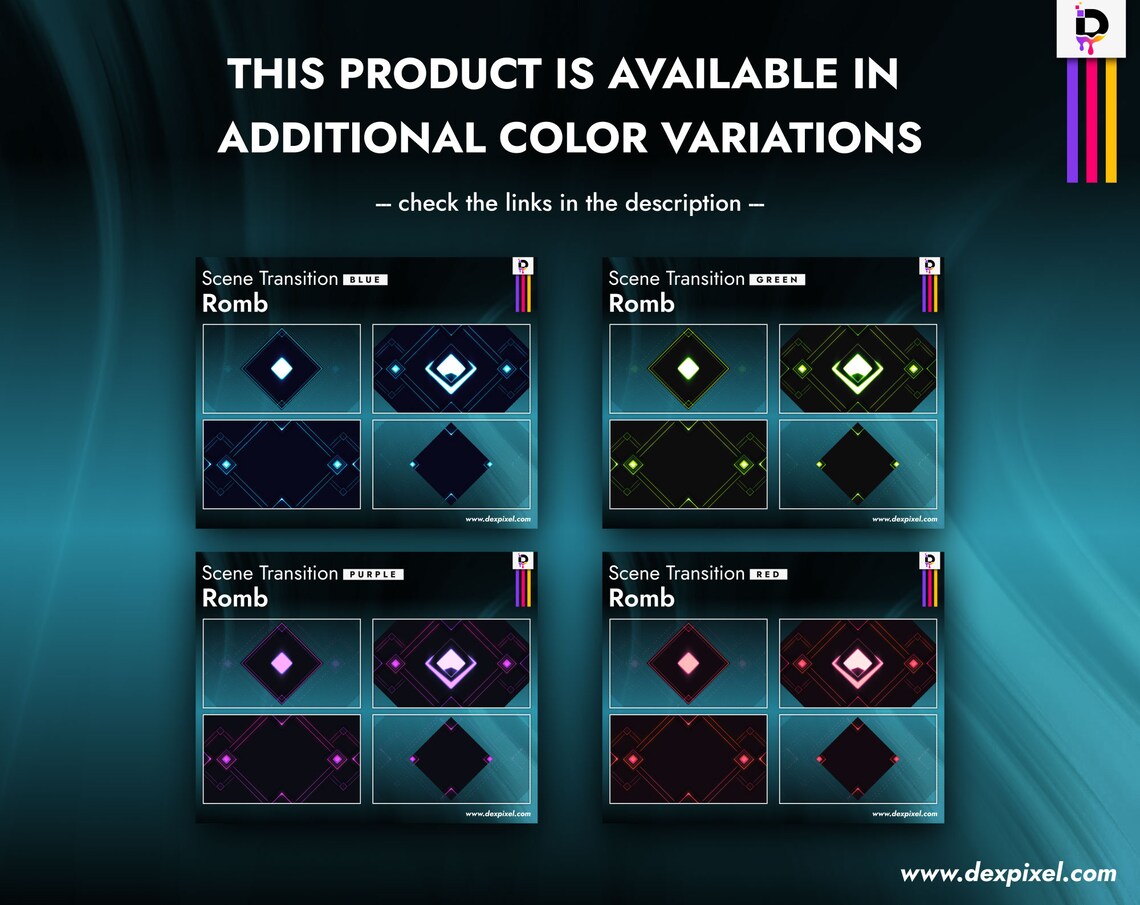 Blue Romb Sci-fi Stream Scene Transition. Blue OBS Stinger. - Etsy