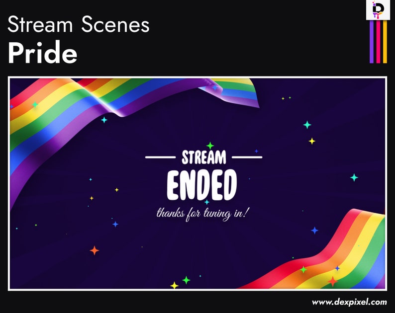 Pride Rainbow Colors Twitch Stream Scenes. Twitch Animated - Etsy
