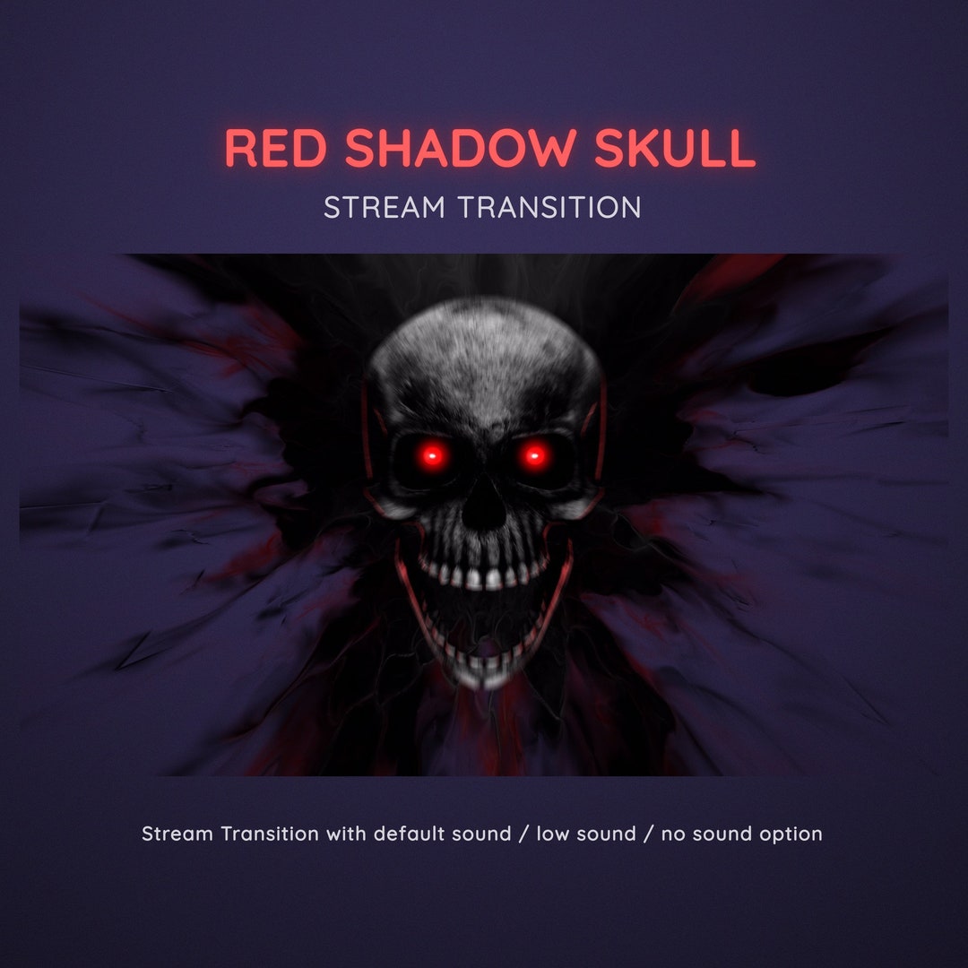 Red Shadow Skull Stream Transition | Scary Halloween OBS Stinger (webm ...