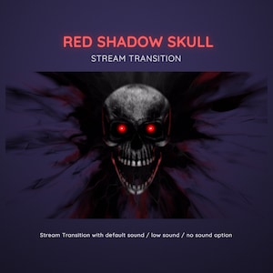 Red Shadow Skull Stream Switch Transition | Halloween Scary Horror ...